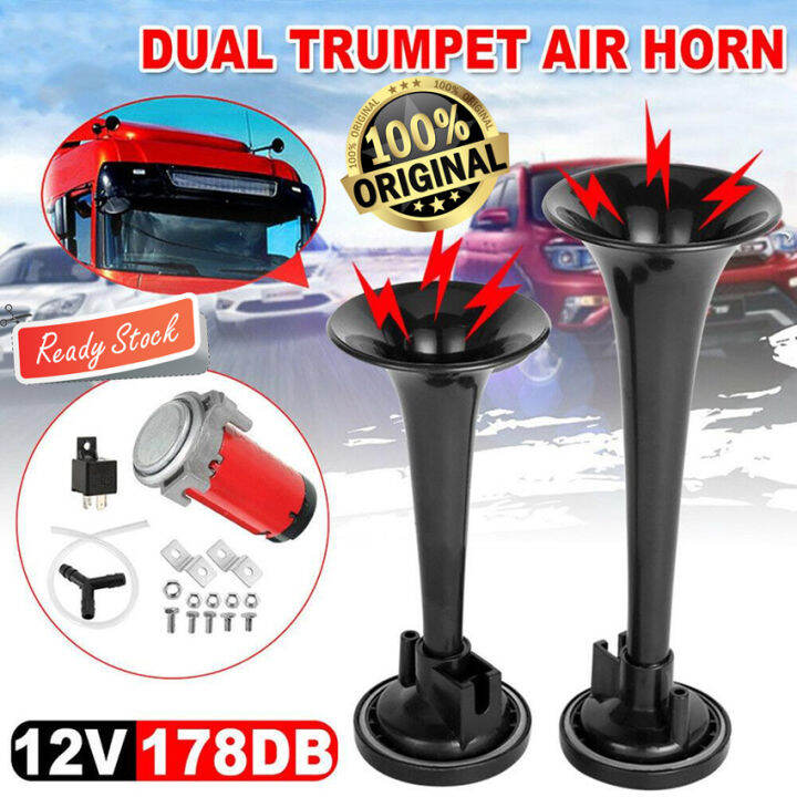 Klakson Trompet Motor Mobil Dual Air Horn 178dB 12V Klekson Kelakson ...