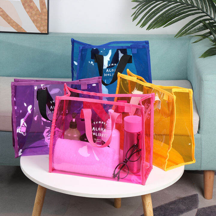RANG Transparent Waterproof Large Capacity Protable Jelly Bag Sundry ...