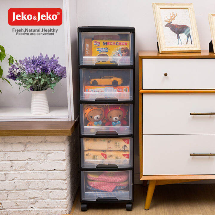 Jeko plastic drawer storage box transparent drawer filing cabinet Baby ...