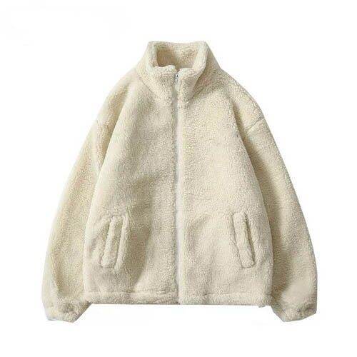 Jaket Sherpa Hoodie Bulu Pria Polos Bahan Premium Tebal / Sherpa Jacket ...