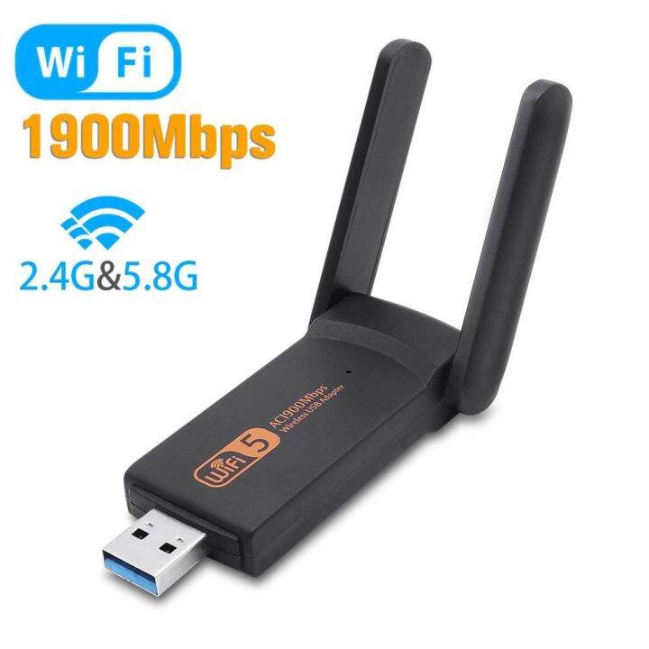 Dual Band 1900Mbps USB Wifi Adapter Wireless USB Adapter 802.11AC USB Ethernet PC Network Card ...