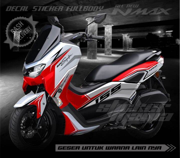 decal fullbody new nmax simpel desain variasi stiker striping motor ...