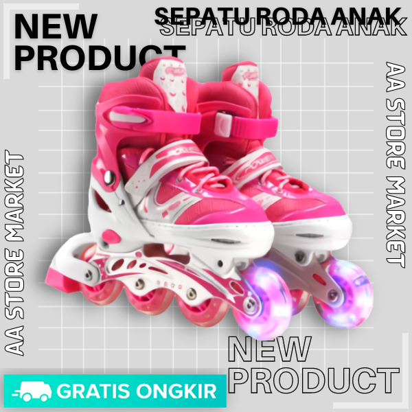 ( FREE ONGKIR ) Sepatu roda pink bisa roda bajaj bisa lurus sepatu roda ...