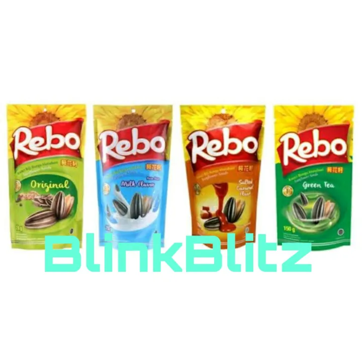 Kuaci Rebo 150 Gr All Varian Kwaci Orginal Milk Caramel Green Tea