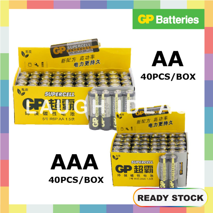 Genuine GP Supercell Battery AA / AAA Heavy Duty Bateri Toys Permainan | Lazada