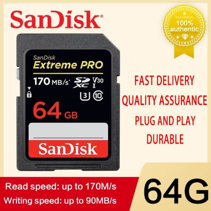 【Readystock】 FREE COD SanDisk Extreme PRO Memory Card SD card 64GB ...