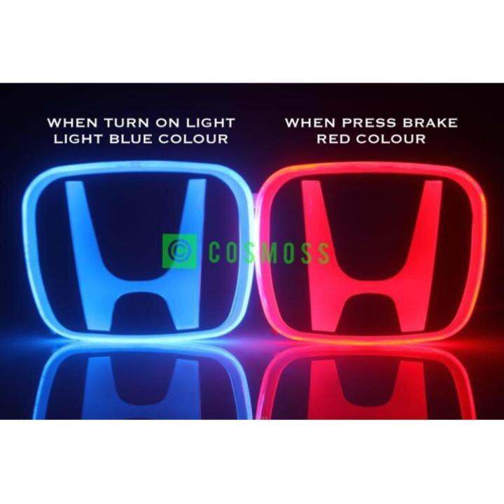 1PC OEM TYPE R HONDA LOGO BADGE EMBLEM RED WITH LED TURN LIGHT (SNW ...