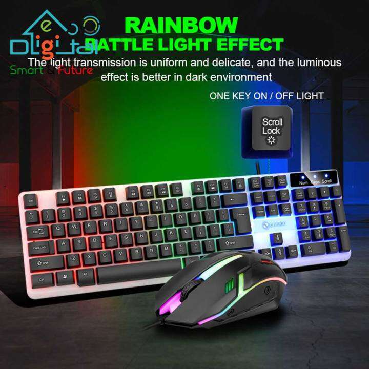 Limeide GTX350 Gaming Keyboard and Mouse Set LED Backlight with ...