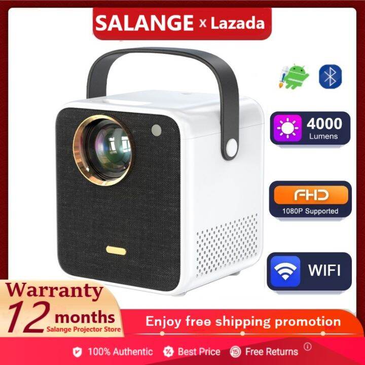 💖Android OS💖Salange P350L Mini Projector Android Supported Full HD ...