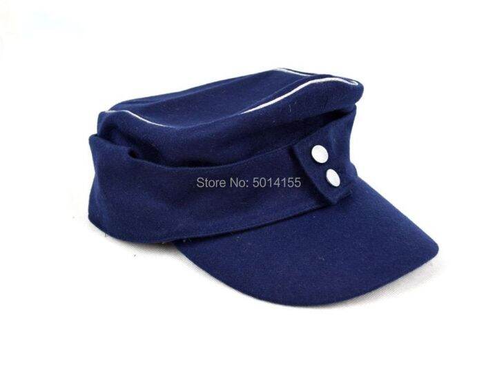 Replica WWII German Luftwaffe Officer M43 Field Panzer Wool Cap Hat ...