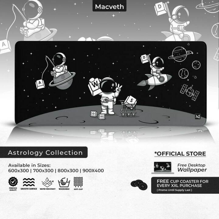 Macveth Artisan Deskmat WASD Gaming Mouse pad | Lazada PH