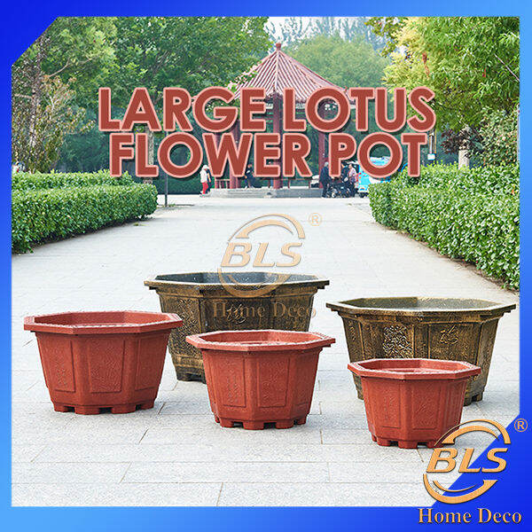 Octagon Large Lotus Pot Extra Large Flower Pot Gardening Water Lily ...