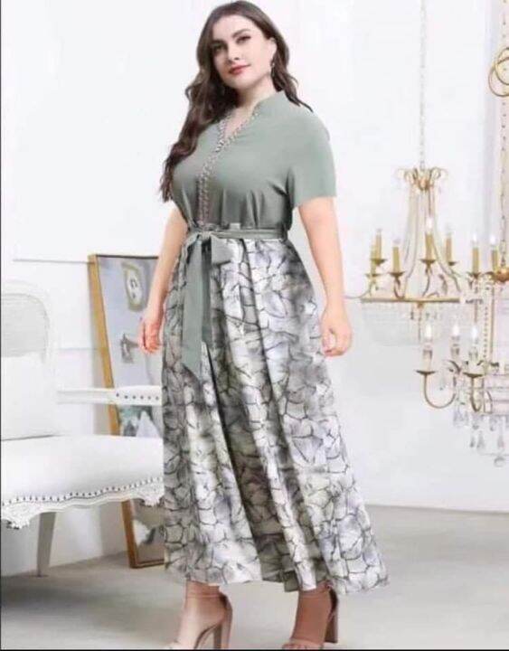 Plus Size Korean Fashionable Dress fit ul to XL LMSY 168 Mall 1S-16 ...