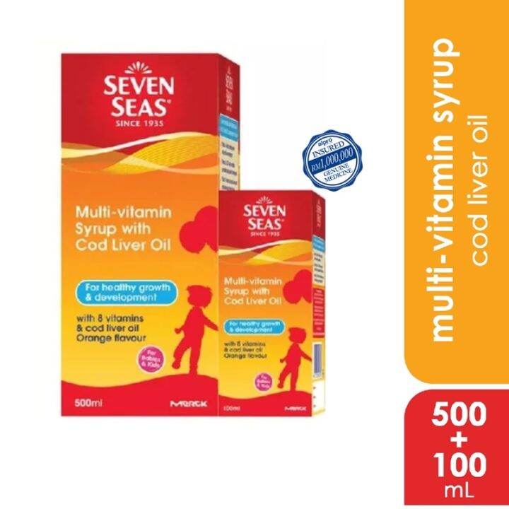 [COD]ek649143bcu Seven Seas Multivitamin Syrup 500ml 【Free 100ml】 (Exp ...