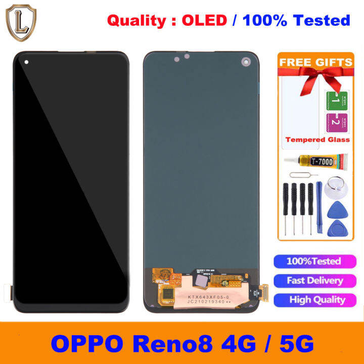 100% Tested OLED Process LCD For OPPO Reno8 4G 5G LCD Screen and ...