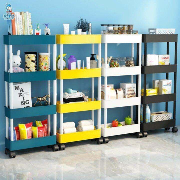 【Ready Stock】 Kitchen Crack Shelf Floor Multi-Layer Refrigerator Gap ...