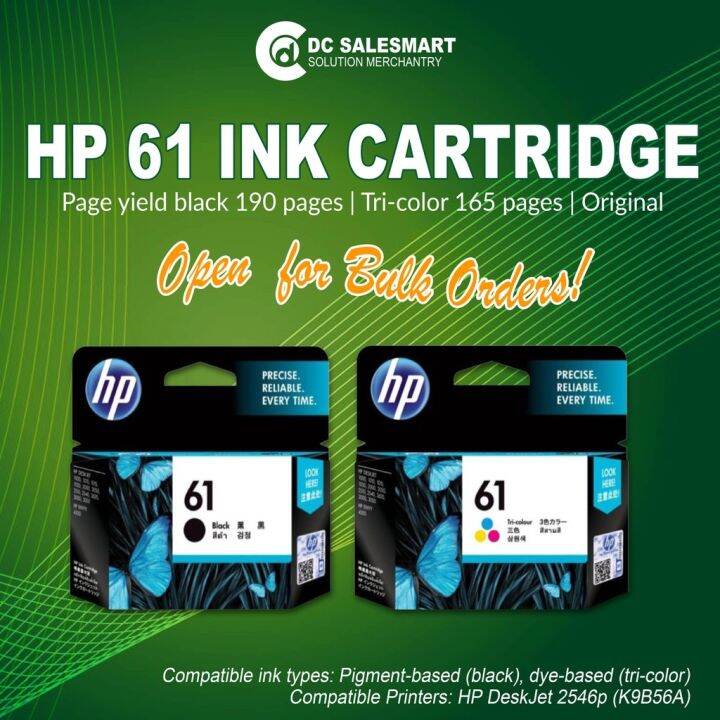 ⭐⭐⭐⭐⭐ HP 61 Ink Cartridge Black and Tri-Color Combo Value Pack | Lazada PH