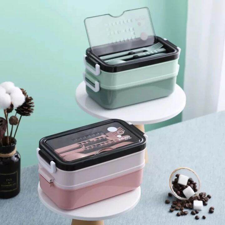 ALS Double-layer Bento Box Leakproof Lunch Boxes | Lazada PH