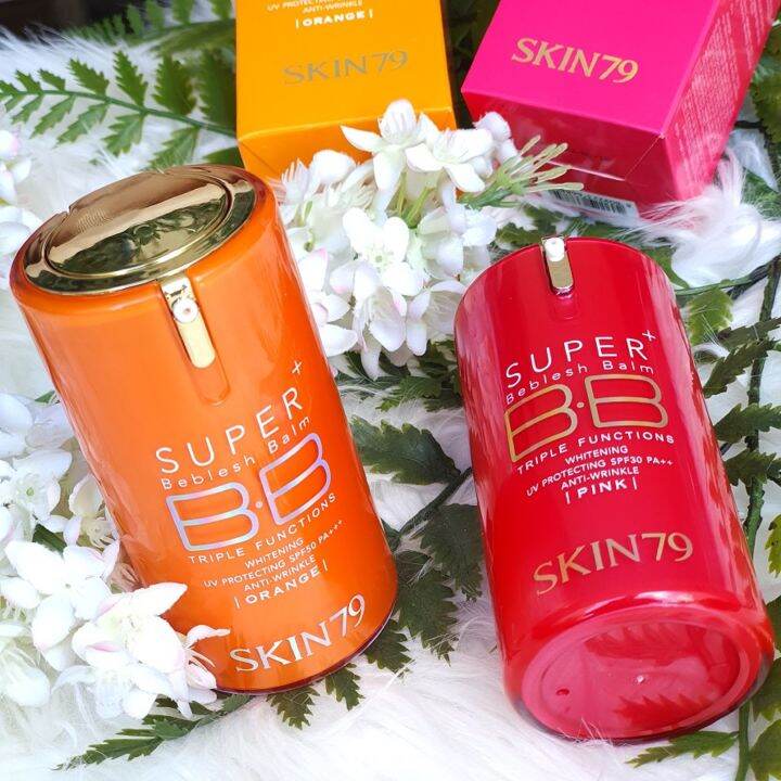 Authentic Orange & Pink SKIN79 Super Beblesh Balm Triple Functions BB ...