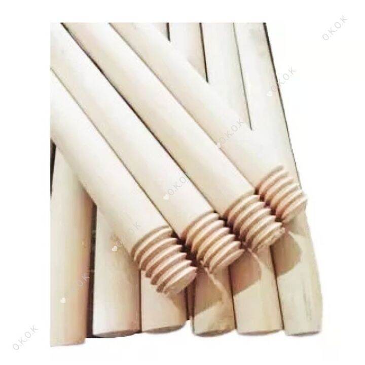 4Ft Broom Handle With Screw / Wooden Mop Stick / 4 Kaki Kayu Batang ...