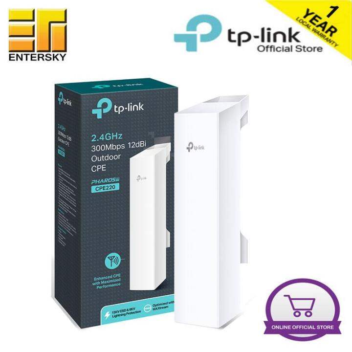 TP-Link CPE220 2.4GHz 300Mbps 12dBi Outdoor CPE | Lazada PH