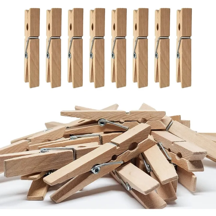 [COD][จัดส่งฟรี]Clothes Pins Heavy Duty Outdoor with Spring, Wooden ...