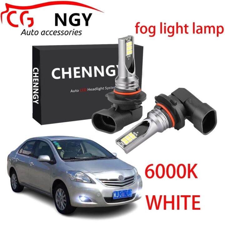 For TOYOTA VIOS NCP93 2008 2009 - 2013(Fog Lamp) -Front LED Fog Light Bulbs 6000K 12V-24V Bright ...