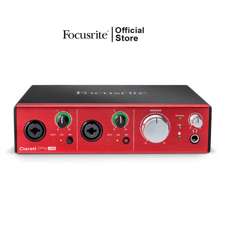Focusrite Clarett 2 Pre USB ออดิโออินเตอร์เฟส อุปกรณ์บันทึกเสียง โฮมสตูดิโอ Audio Interface ...