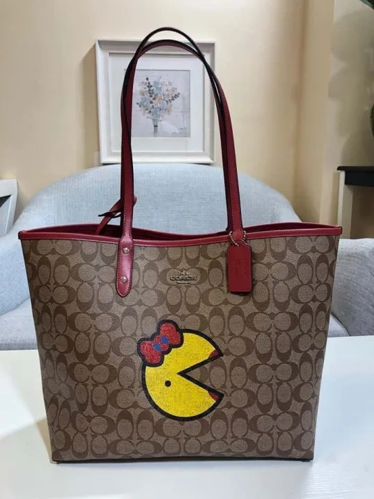 Coach F27900 Khaki / Red in Signature Coated Canvas Monogram with Ms ...