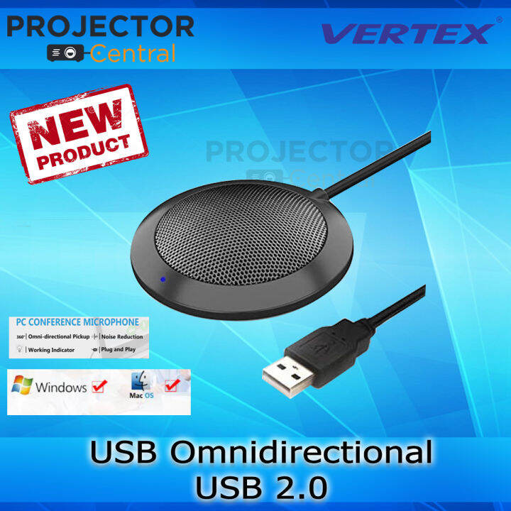 VERTEX USB Omnidirectional Microphone USB 2.0 ไมโครโฟนยูเอสบีรองรับ ...
