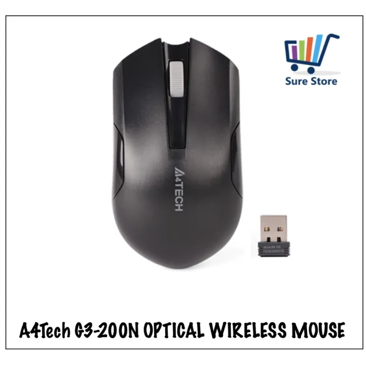 A4Tech Optical V-Track G3-200N Wireless Mouse G3-200NS Silent Wireless ...