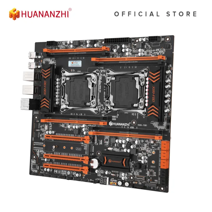 HUANANZHI X99 F8D X99 เมนบอร์ด Intel Dual CPU X99 LGA 2011-3 E5 V3 DDR4 ...