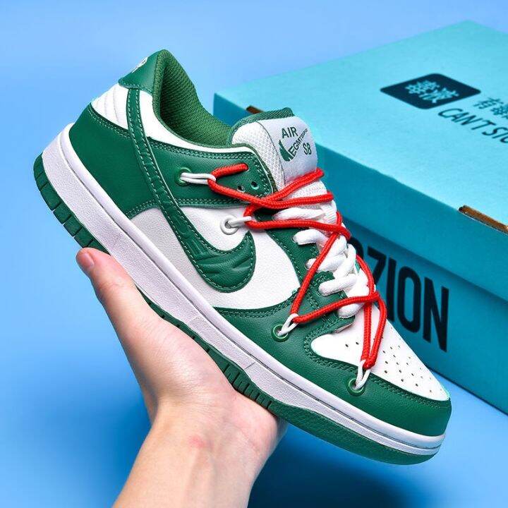 dunk ow joint green shoes for men and women of the same style Putian aj Air Force No. 1 student ...