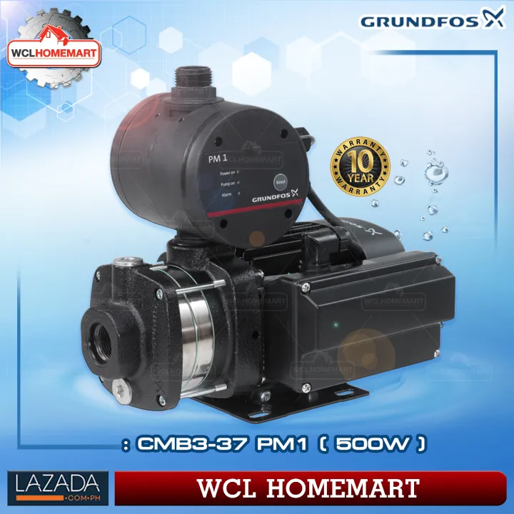 GRUNDFOS ปั๊มน้ำ อัตโนมัติ CMB3-37PM1 500 วัตต์ | Lazada.co.th