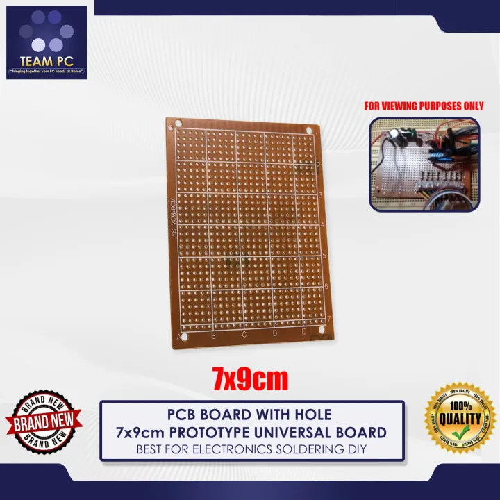 PCB BOARD WITH HOLE 7x9cm PROTOTYPE UNIVERSAL BOARD, BEST FOR ...