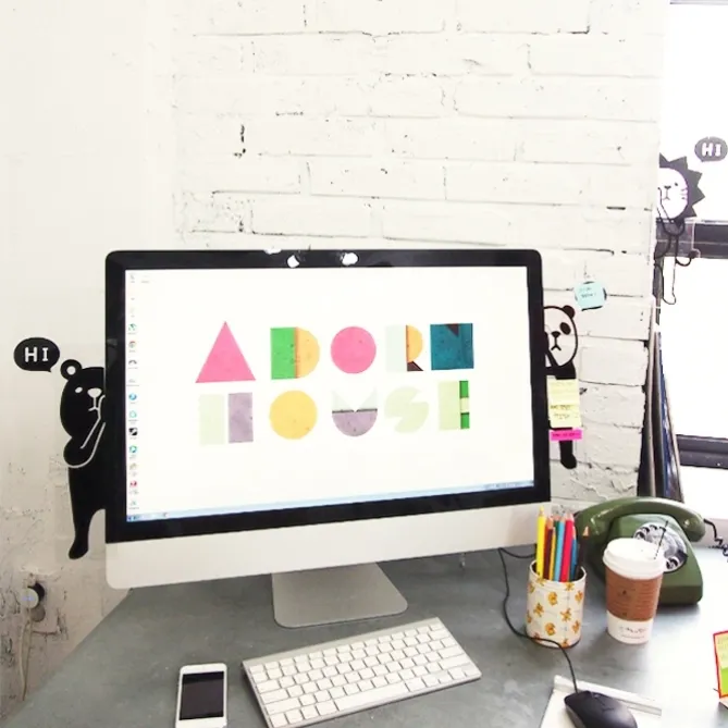 Computer desktop finishing rack office creative computer screen display ...