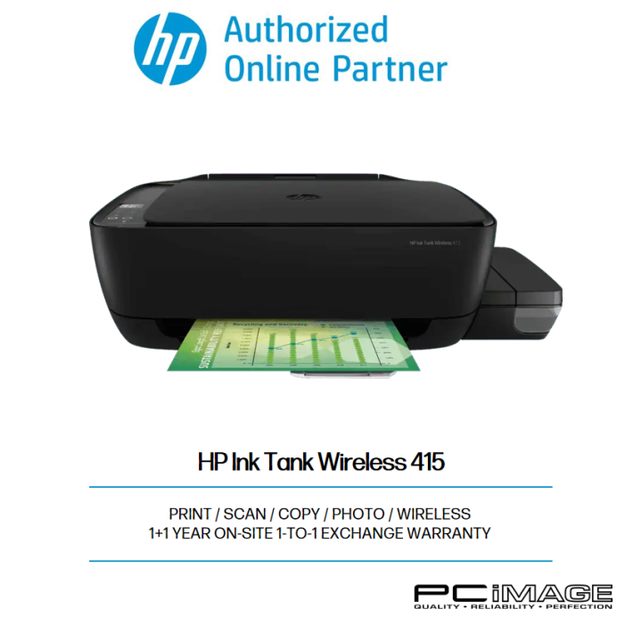 HP Ink Tank Wireless 415 (Z4B53A) Printer - Print/Scan/Copy/Photo ...