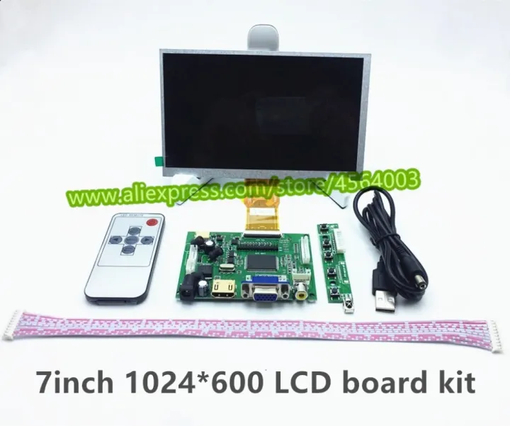 7 inch LCD 1024*600 Display Monitor Screen Kit with Drive Board HDMI ...