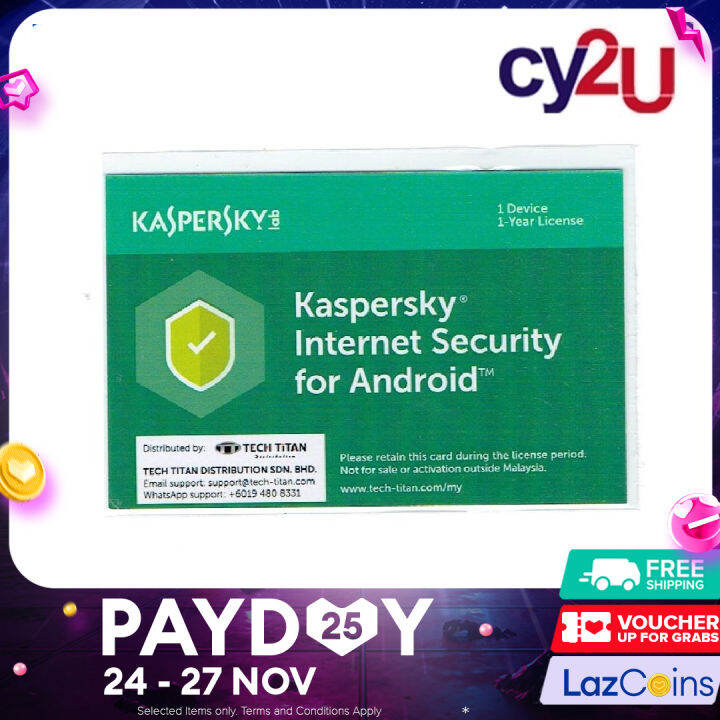 Kaspersky Internet Security for Android Included with Activation Card ...