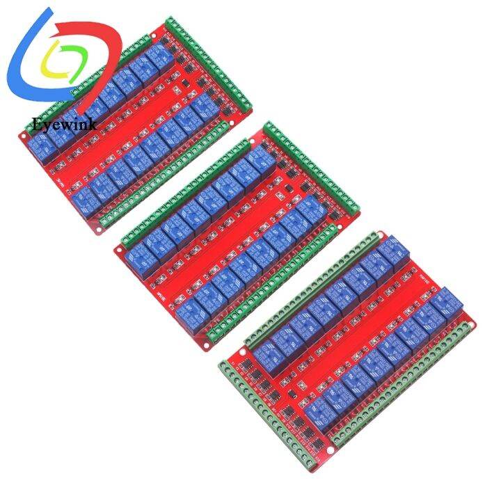 16 Channel Relay Shield Module RM16LS 5V 12V 24V for Raspberry Pi ...