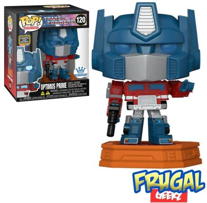 Funko Pop! Retro Toys: Transformers - OPTIMUS PRIME LIGHTS AND SOUNDS 6" Funk Shop Exclusive ...
