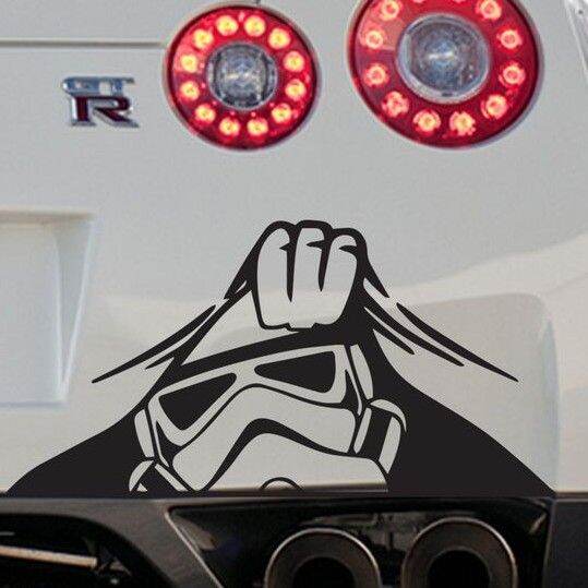 Stiker Sticker Mobil Motor Storm Trooper Intip Peek stiker kartun ...