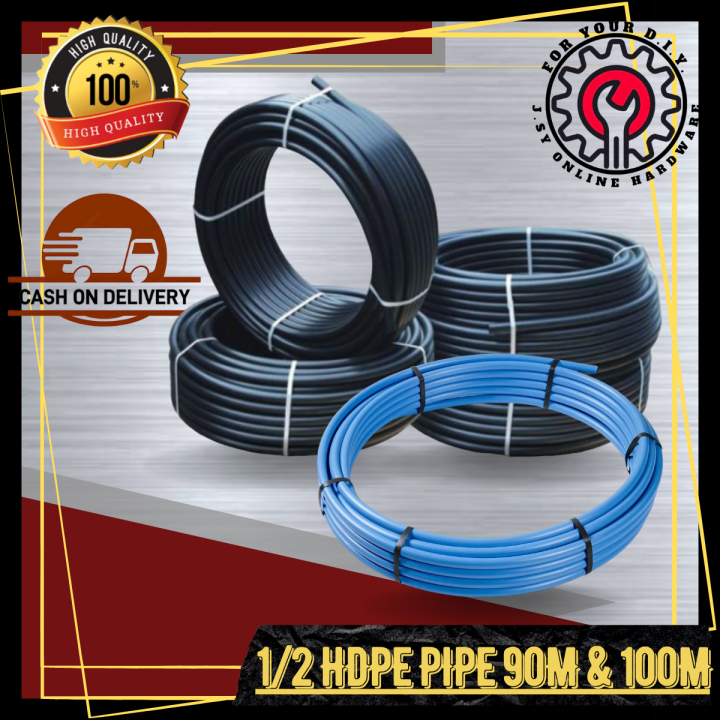 High-Quality Size 1/2 (20mm) Black HDPE Pipe 90 Meters & SDR 11 Blue ...