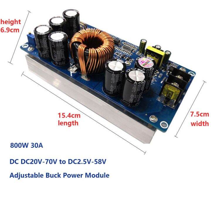 800W high power DC step-down power supply output 30A constant voltage ...