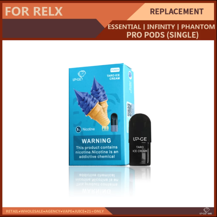 For RELX Pod Pro for RELX Infinity / RELX Essential / RELX Phantom Pod Single Taro Ice Cream (3% ...