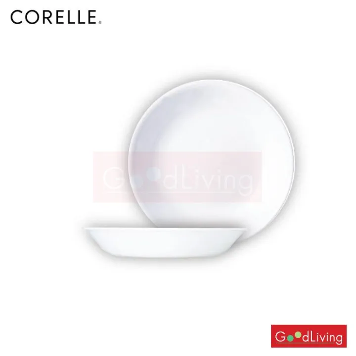 Corelle จานซุป ขนาด 8.5 (21 cm.) สีขาว 2 ชิ้น /C-03-420-NLP-B2 | Lazada.co.th