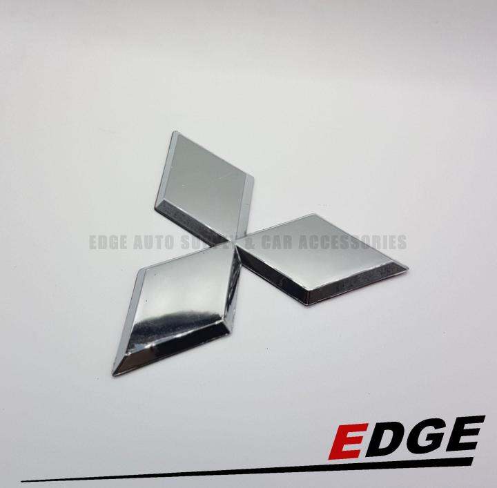 Emblem - Mitsubishi Logo - Chrome - 8x8.6cm // adhesive ready sticker ...