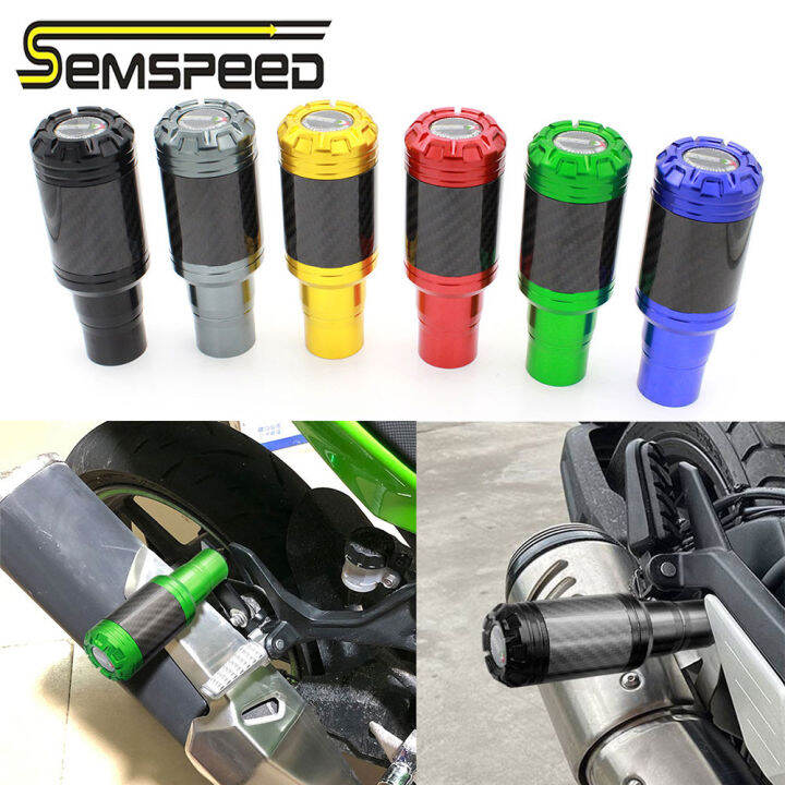 SEMSPEED 8mm Motorcycle Rear Wheel Muffler Exhaust Slider Falling Guard ...