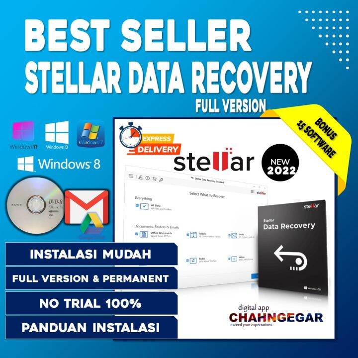 Stellar Data Recovery Pro 2022 Full Version Lisensi Lifetime Recovery Hardisk Software Utilitas ...