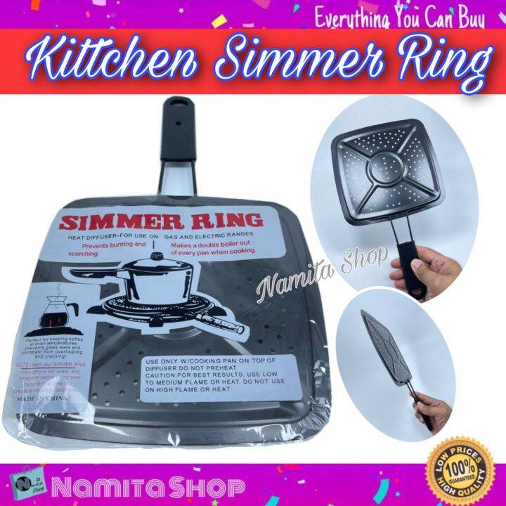 Kitchen Simmer Ring แผ่นรองเตา แผ่นรองเตาแก๊ส แผ่นรองเตาไฟฟ้า มีด้ามจับ ...